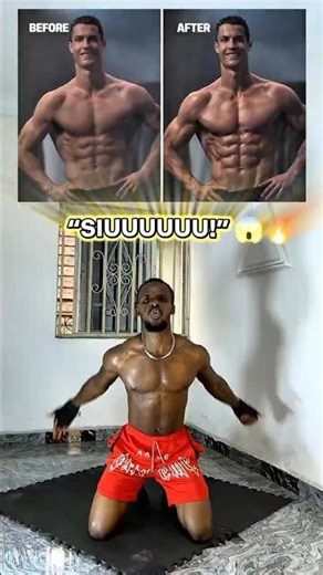 Ronaldo-Style Abs Workout at Home 🔥 Real Transformation (Before & After)