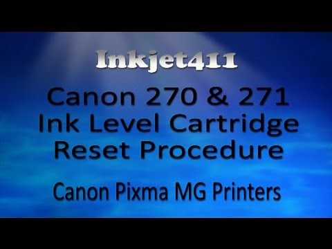 Canon 270, 271, 270XL, 271XL Ink Level Cartridge Reset Procedure