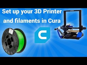 Add your 3D Printer and filaments to Cura