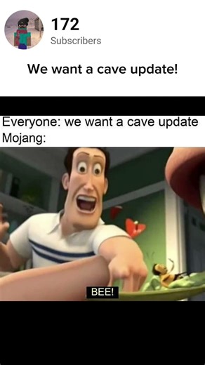 We want a cave update! #games #memes #minecraft #minecraftmemes #pov #relatable