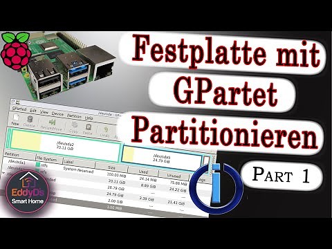 Extend/create Raspberry Pi SSD partition using GParted and Linux Live