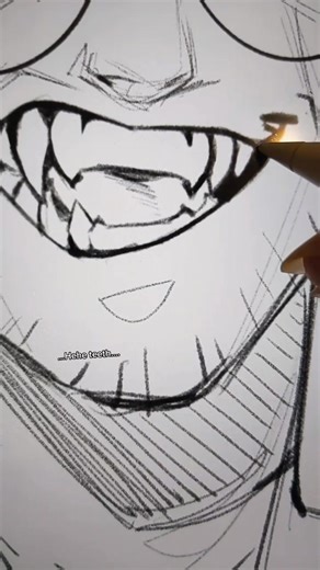 Drawing Vampire Teeth Tutorial