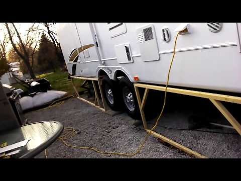 Cost effective winter RV skirting
