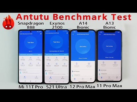Snapdragon 888 vs Exynos 2100 vs A14 Bionic vs A13 Bionic Antutu Benchmark Test 🔥