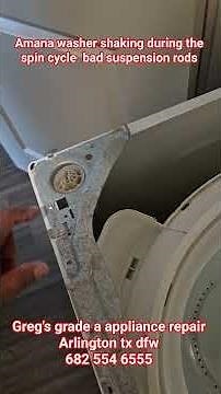 replacing the suspension rods on a Amana washer. appliance repair Arlington tx dfw