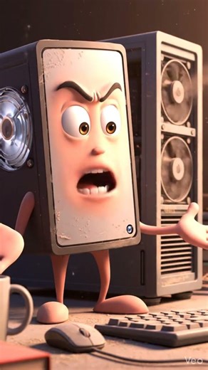 Anthropomorphic computer angry