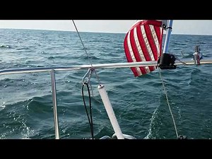 Raymarine ST1000 Tiller Pilot in action