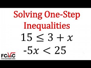 How to Solve One Step Inequalities