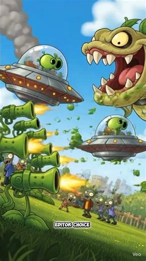 Aliens Invade the Lawn! 👽🧟‍♂️🌱 | Epic Plants vs Zombies Battle" #shorts #youtubeshorts #viral #pvz