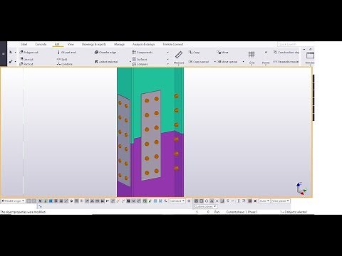 How to create Column Splice connection in Tekla Structures