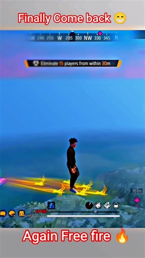 Finally Come back again in free fire 🔥 game watch End and enjoy HDR 8k quality 🔥😁 #freefire #short