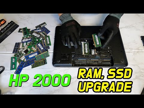HP 2000 Laptop SSD, RAM, HDD Upgrade - Easy DIY Tutorial