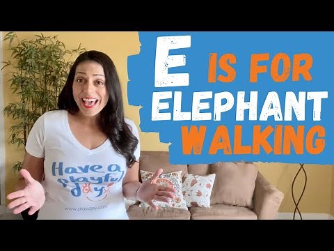 ELEPHANT WALKING | Animal Walk to Teach Kids | Preschooler Home Exercise | Physical Education