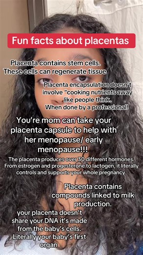 Fun placenta facts everyone should know! Placenta encapsulation isn’t just for the birthing parent it can also benefit women in your bloodline. Taking a small amount may help support mood, energy, and even early menopause or menopause symptoms. Every placenta is unique, packed with nutrients and hormones that help the body recover and thrive, and sharing it with family members can be a beautiful way to honor the birth journey. #fyp #phillydoula #placentaencapsulation💊 #viral #doulasoftiktok