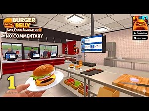 I Opened New Burger Shop ( Burger Belly Fast Food Simulator Mobile Gameplay 🍔 No Commentary 😔