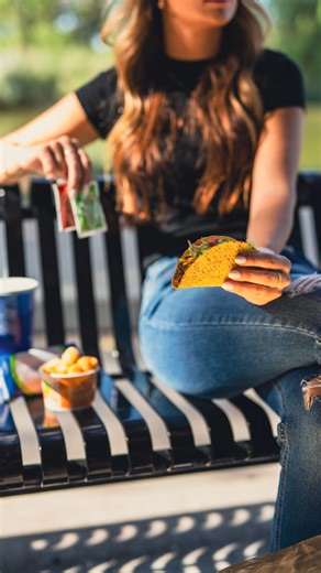 Our Crisp Taco up close 😍 Unwrap the deliciousness wherever you are! 🌮🌮 | TacoTime