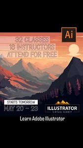 Free Illustrator Training! On May 20 - 23, 2025 The Illustrator Virtual Summit will feature over 25 hours of classes from 19 of the world’s top Adobe Illustrator artists and instructors. Each day classes go live and are free to watch for 48 hours. Link in bio #adobe #illustrator #adobeillustrator #vectorart | Dave Cross