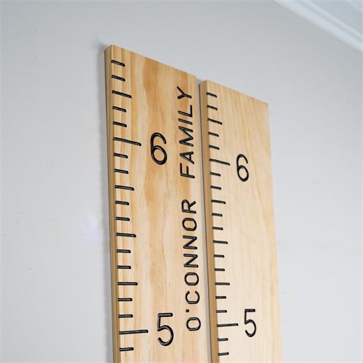 Hand Routed Growth Chart Ruler - Engraved Measuring Height Chart - Measuring Chart for Kids - Etsy