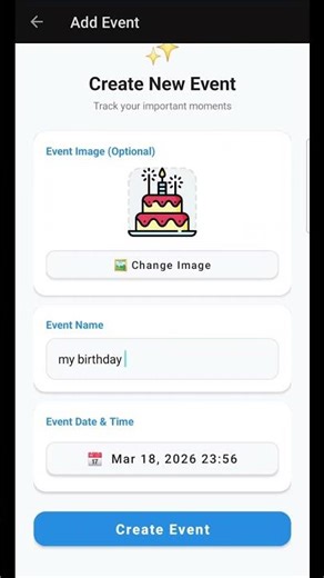 my events counter android app
