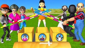 3.3K views · 67 reactions | Scary Teacher 3D vs Squid Game Who Faster Game Balloon Popping Race Challenge Miss T vs 5 Neighbor #funnyvideos #animation #cartoon #funny #scary | Pr Tom | Facebook