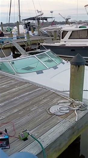 It's been under for days, and now it's too cold to get it out. #sinking #boat #boatlife