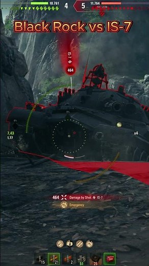 Black Rock vs IS-7 World of Tanks #wot #shorts
