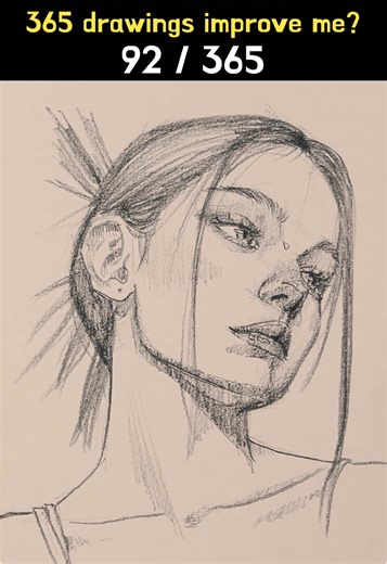 Drawing a Woman's Face at a Tilted Angle Tutorial