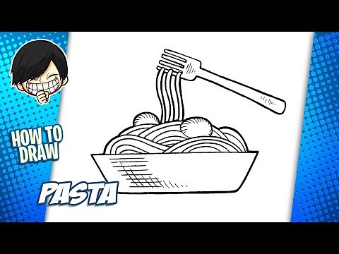 How to draw Pasta step by step