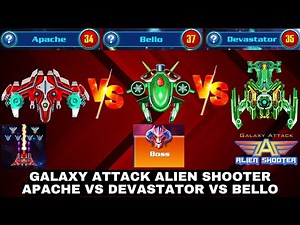 Galaxy Attack Boss Fight: Apache vs Devastator vs Bello | Epic Alien Shooter Battle