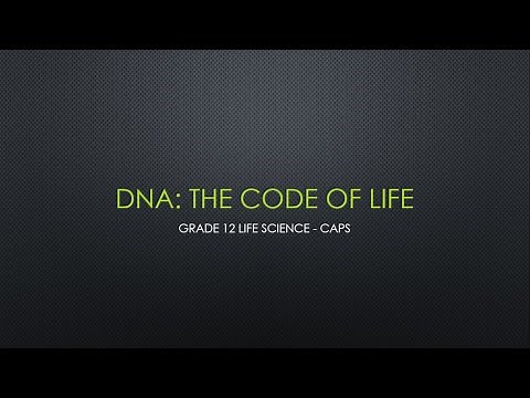 Grade 12 Life Science: DNA- The Code of Life