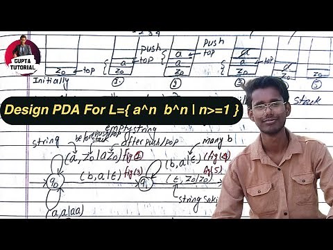 Design PDA using Acceptance by final state or empty stack | Example-1 | Transition Table | #TOC