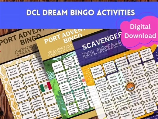 Disney Dream Cruise Bingo Game | Printable Ship Activity for Kids, Families & Adults - Etsy