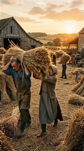 How Flax Plants Become Linen Fabric 😳