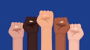 Human rights animation with diversity hands | Premium Stock Video Footage