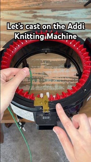 Casting on the Addi knitting machine!🧶 #knitting #craft #knittingmachine