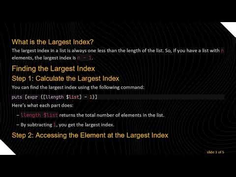 How to Find the Largest Index in a List