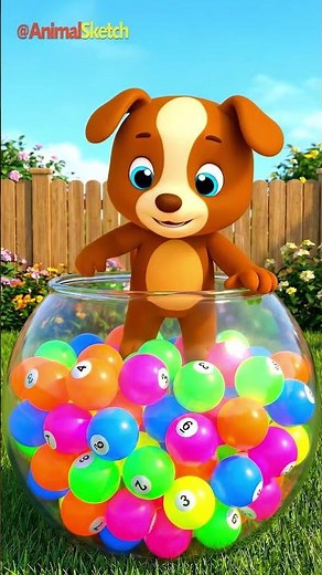 Learning Colors and Numbers With BALLS! 🟢🔴(Children Song)🟡🔵 #nurseryrhymes #kidssongs #cartoon