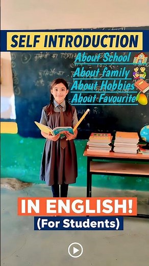 Self Introduction In English For Kids
