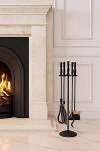 Black Cast Iron Fireplace Tool Set – Elegant Fireside Accessories - Etsy Canada