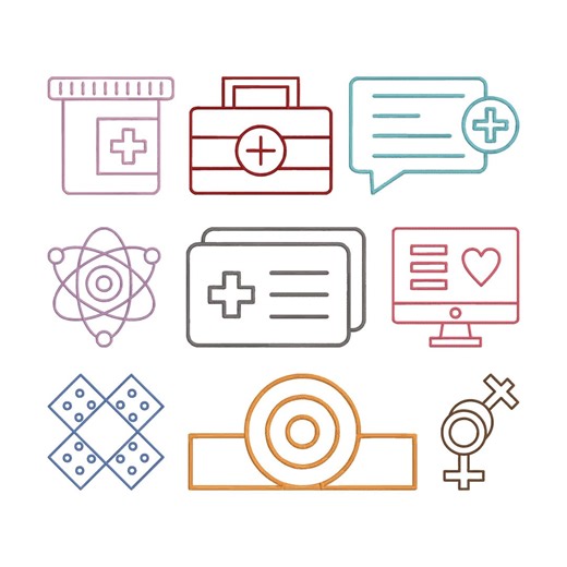 Medical Nurse Embroidery Design, Healthcare Icons Machine Embroidery File, Nurse Doctor Hospital Instant Download - Etsy