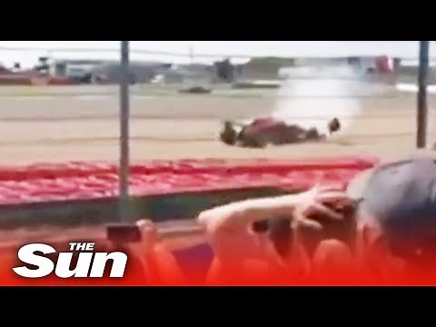 Brutal impact of Max Verstappen’s 180mph F1 crash as Lewis Hamilton is blamed for collision