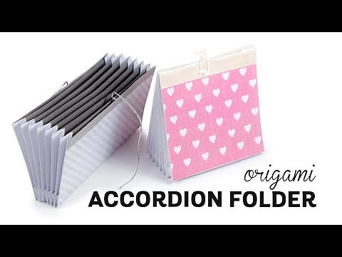 Origami Accordion Folder - DIY Document Organizer - Paper Kawaii
