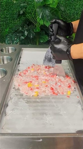 Amazing Fresh Fruit Jelly Ice Cream Creation #shorts #satisfying #icecream