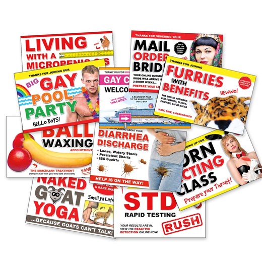 Hilarious Prank Postcards: 10 Embarrassing Gag Cards - Etsy