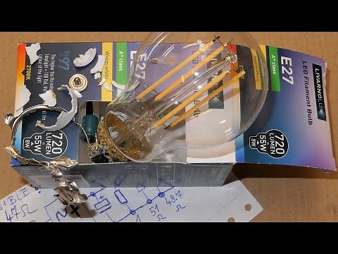 inside a filament LED (Livarno Lux 8W)