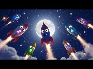 Counting Rockets to the Moon 🚀🌙 | Counting Song for Kids | Learn Numbers 1 to 10