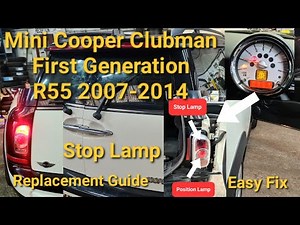how to change brake light bulb on Mini Cooper Clubman mk1 R55 #taillight #sidelight #indicators