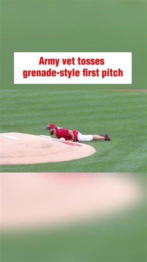 1.2M views · 27K reactions | On October 4, 2014, retired U.S. Army Sgt. 1st Class Brian Keaton crawled on his belly before throwing the ceremonial first pitch like a grenade. (via MLB) #baseball #MLB | MLB Throwbacks | Facebook