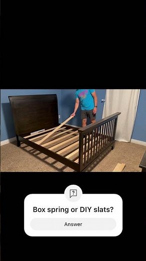 Reinforcing the bed frame with extra slats versus box spring. #bedframe #diy
