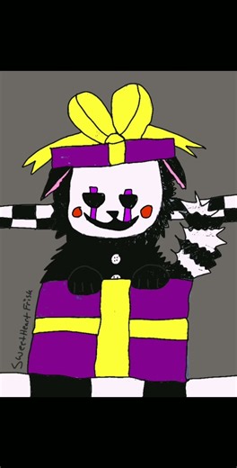 I draw puppet as a cat (picture vs animal) #edit #fnaf #drawing @KoT_TeppaH